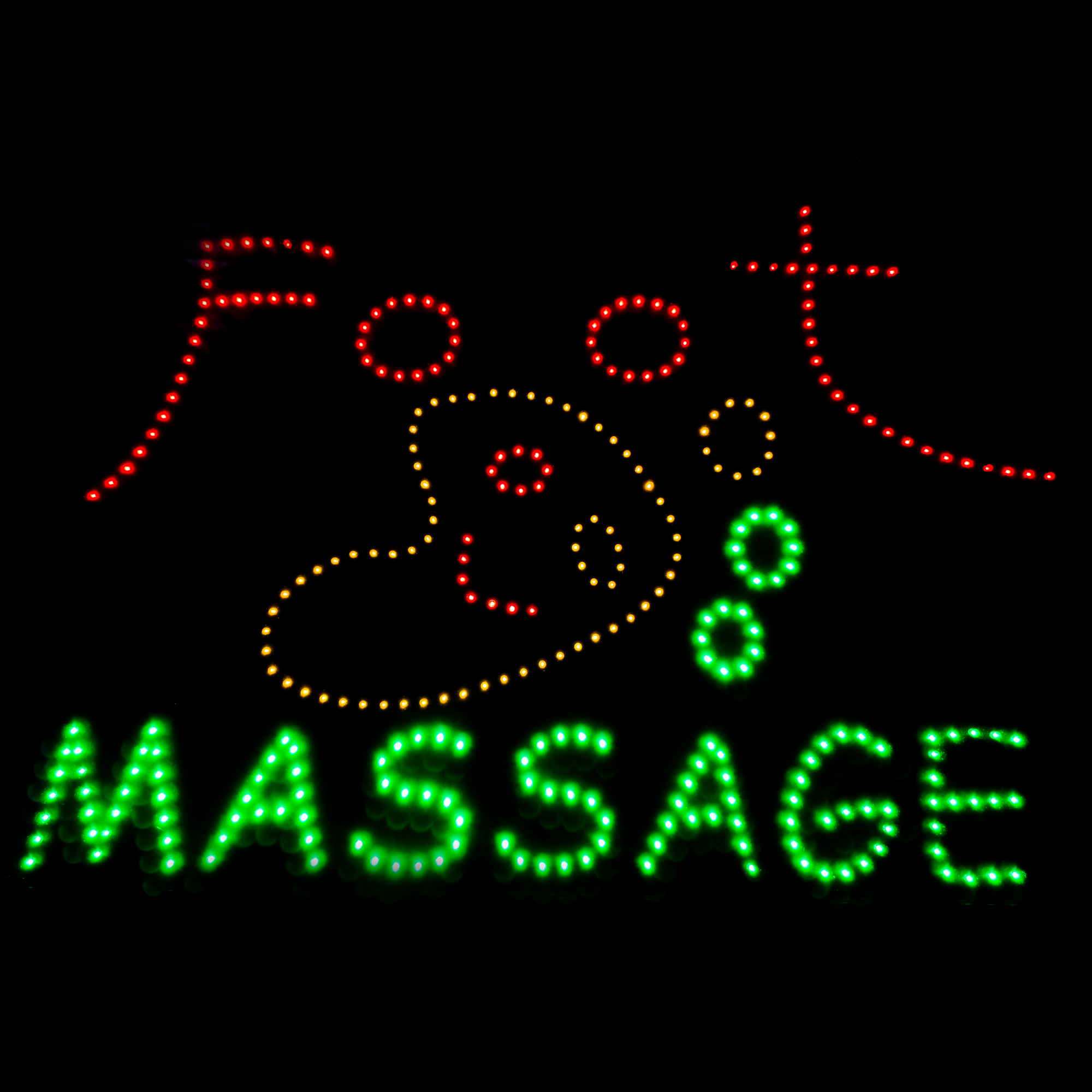 Foot Massage LED Sign, 37"x23" TOA Signage Bright, Open, Signboard, Di ...